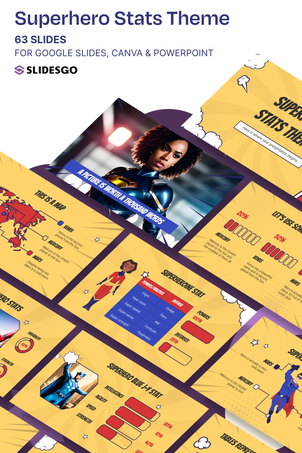 Superhero Stats Theme Presentation