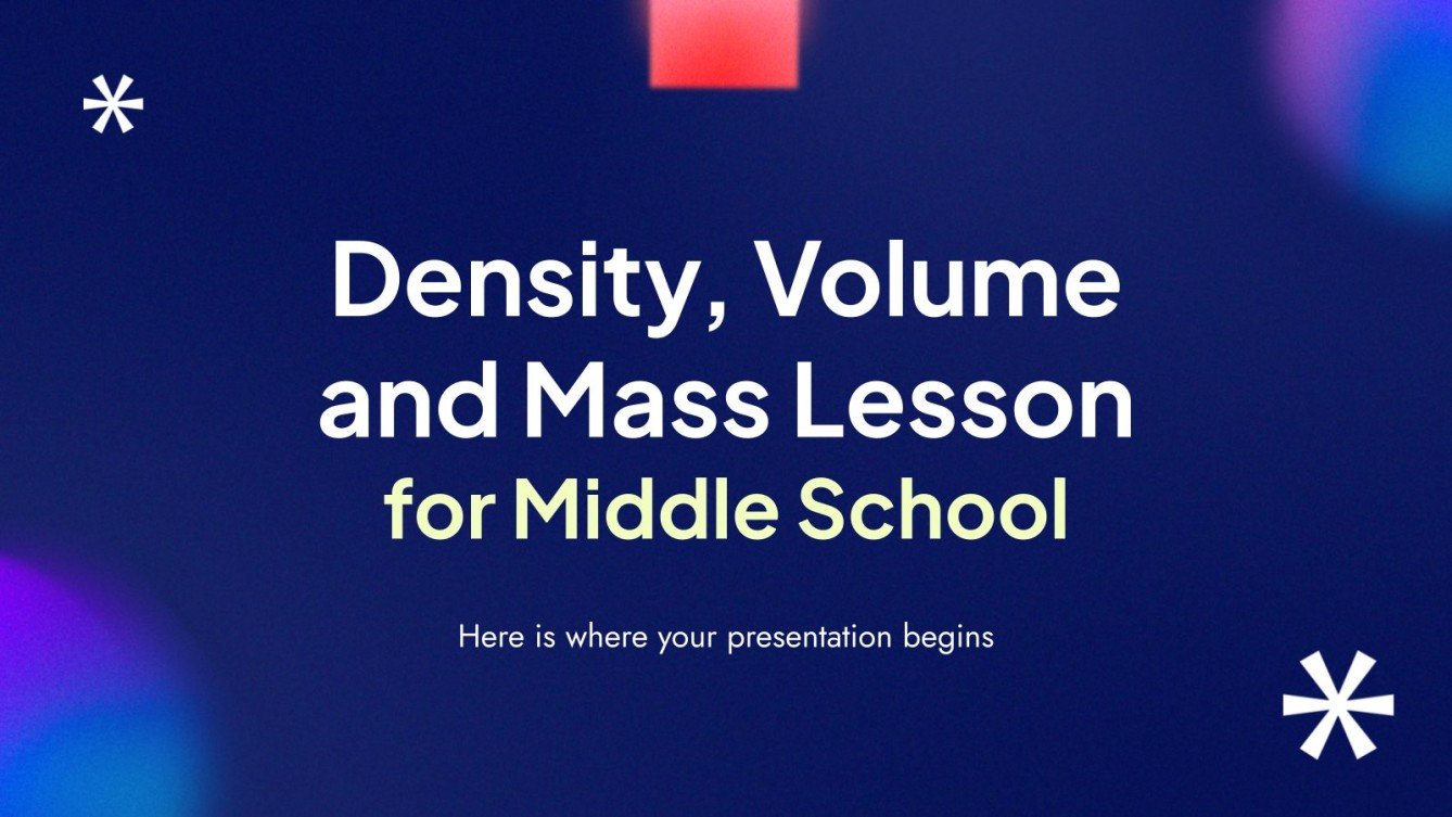 Density, Volume and Mass Lesson for Middle School