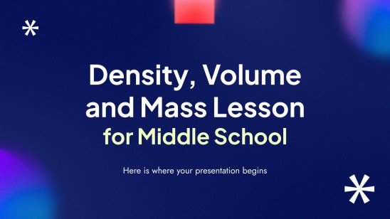 Density, Volume and Mass Lesson for Middle School