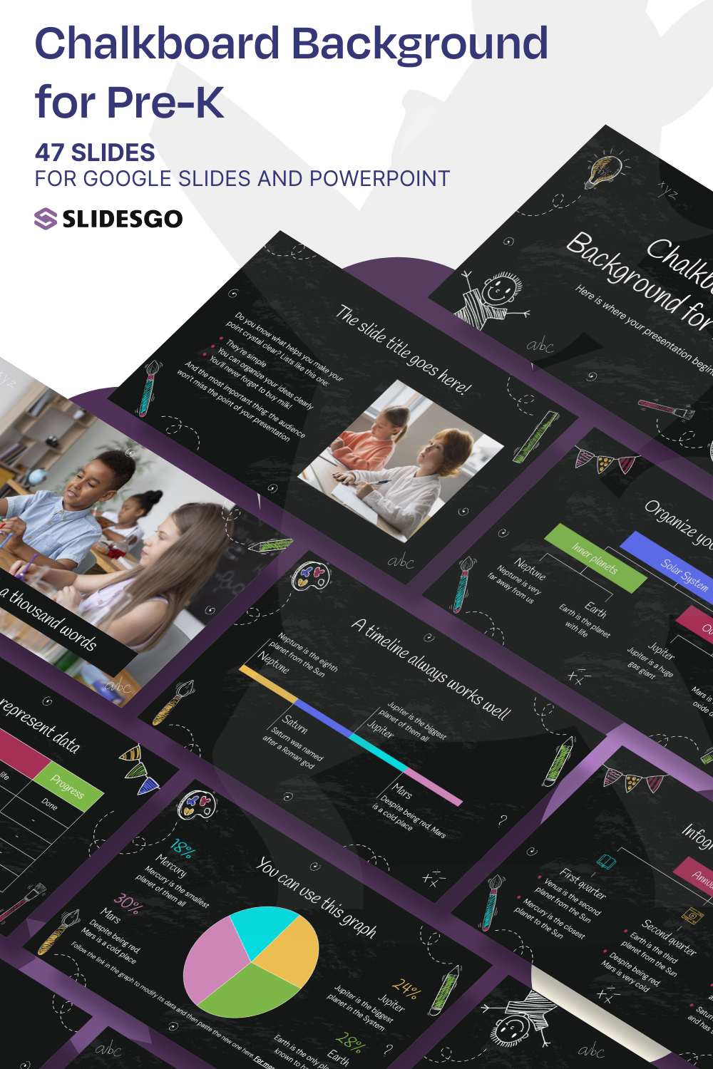 Chalkboard Background for Pre-K Presentation