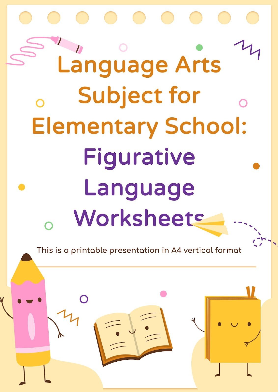 Language Arts Subject: Figurative Language Worksheets
