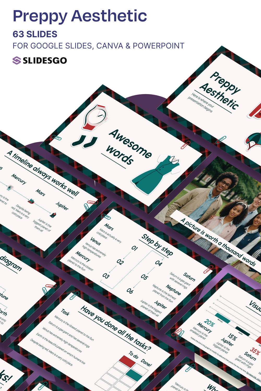 Preppy Aesthetic Presentation