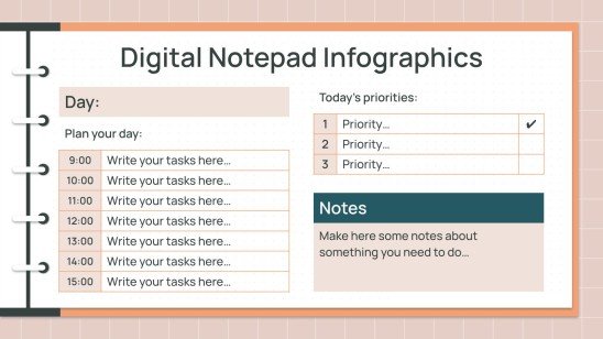 Digital Notepad for Education Infographics Presentation