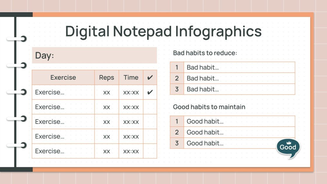 Digital Notepad for Education Infographics Presentation