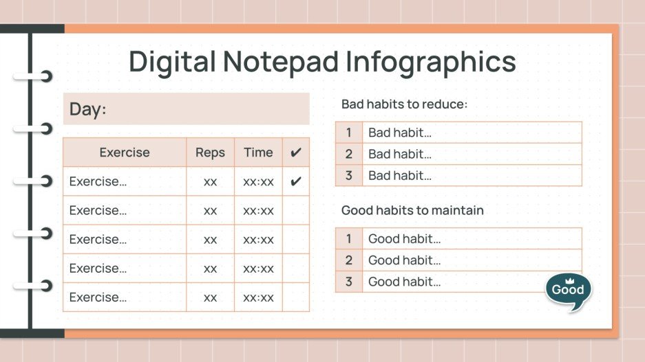 Digital Notepad for Education Infographics Presentation
