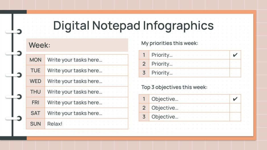 Digital Notepad for Education Infographics Presentation
