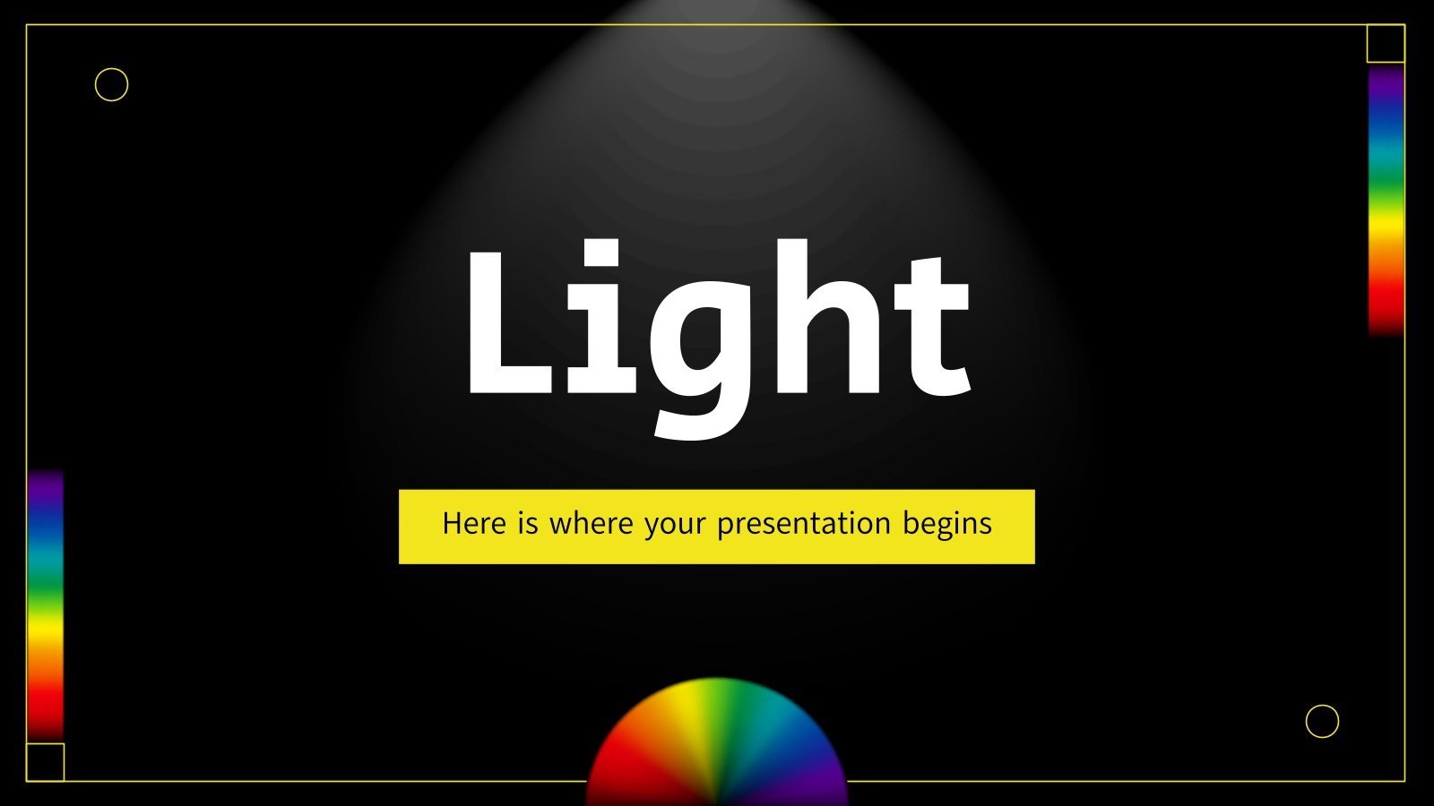 Free rainbow style Google Slides and PPT templates
