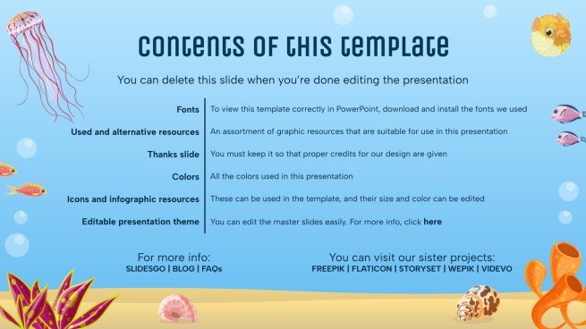 Sea Animals Minitheme Presentation