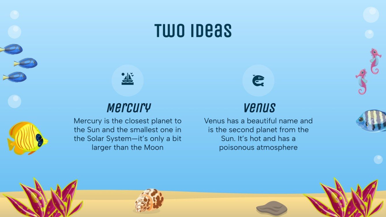 Sea Animals Minitheme Presentation