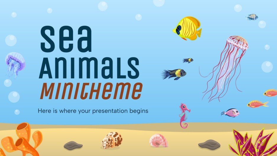 Plantillas sobre peces para Google Slides y PowerPoint