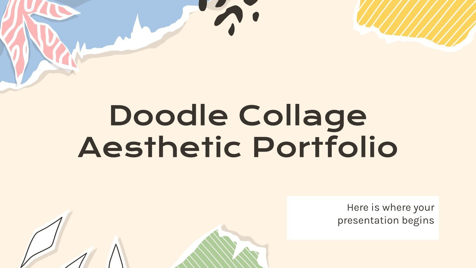 Doodle Collage Aesthetic Portfolio Presentation