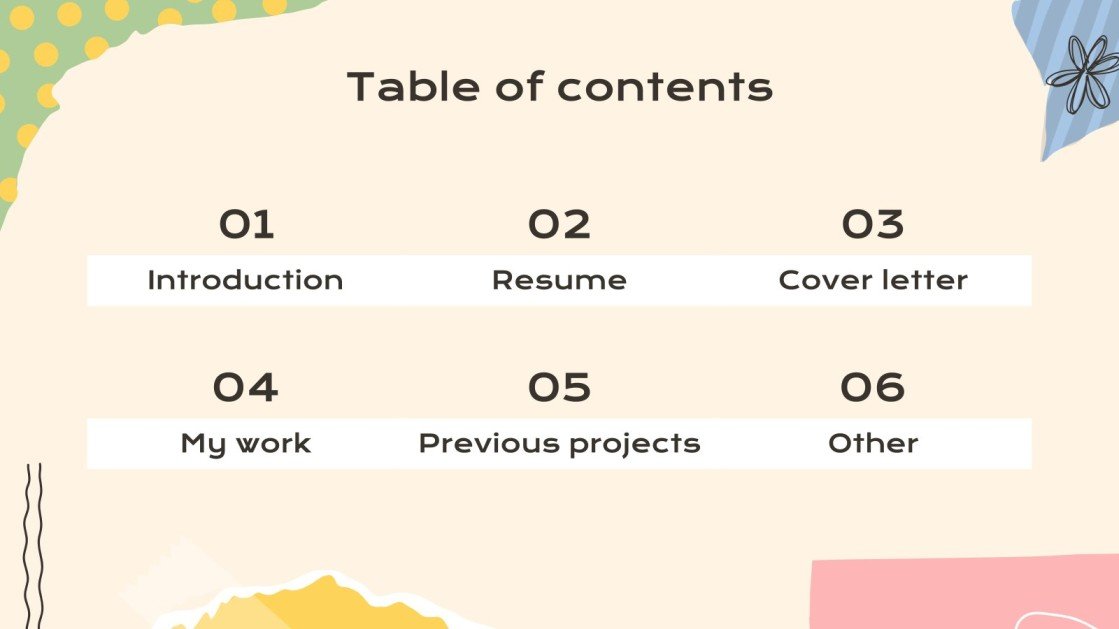 Doodle Collage Aesthetic Portfolio Presentation