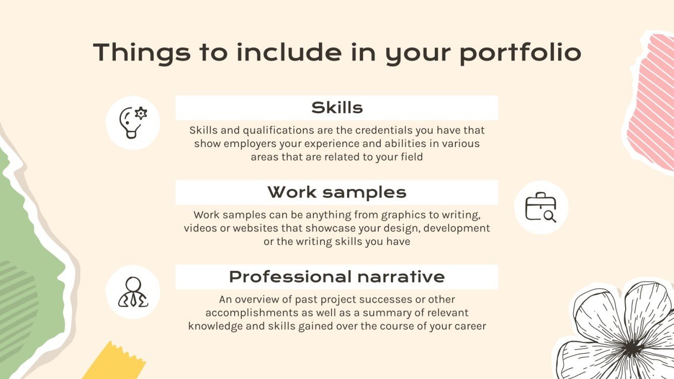 Doodle Collage Aesthetic Portfolio Presentation