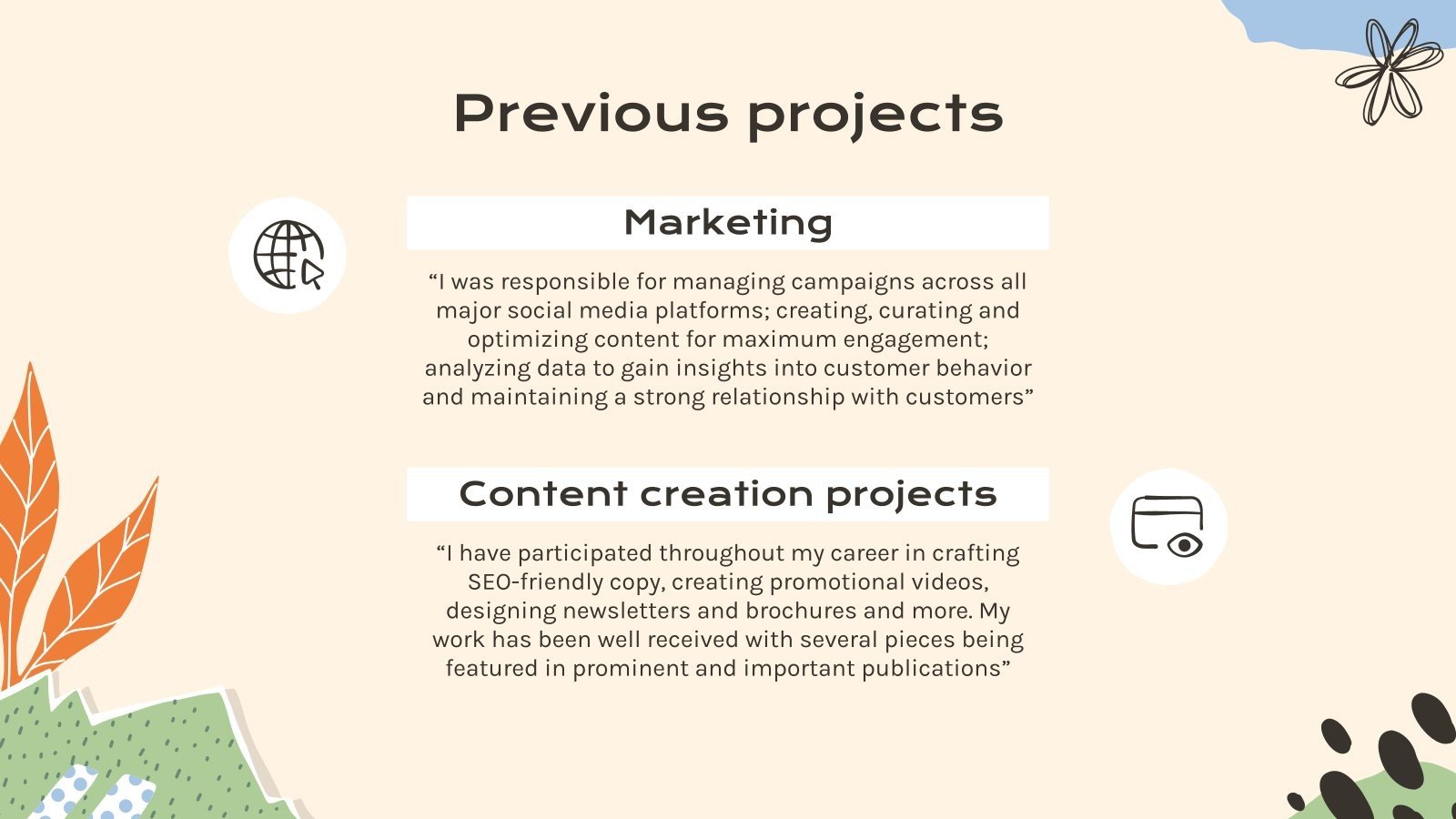 Doodle Collage Aesthetic Portfolio Presentation