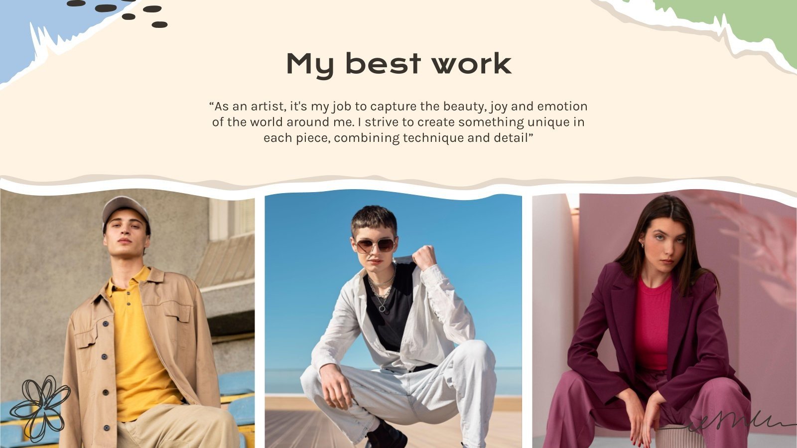 Doodle Collage Aesthetic Portfolio Presentation