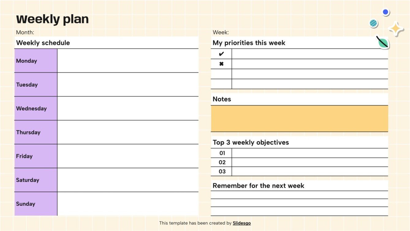 Weekly Student Planner Presentation