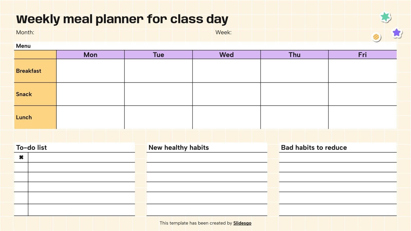 Weekly Student Planner Presentation