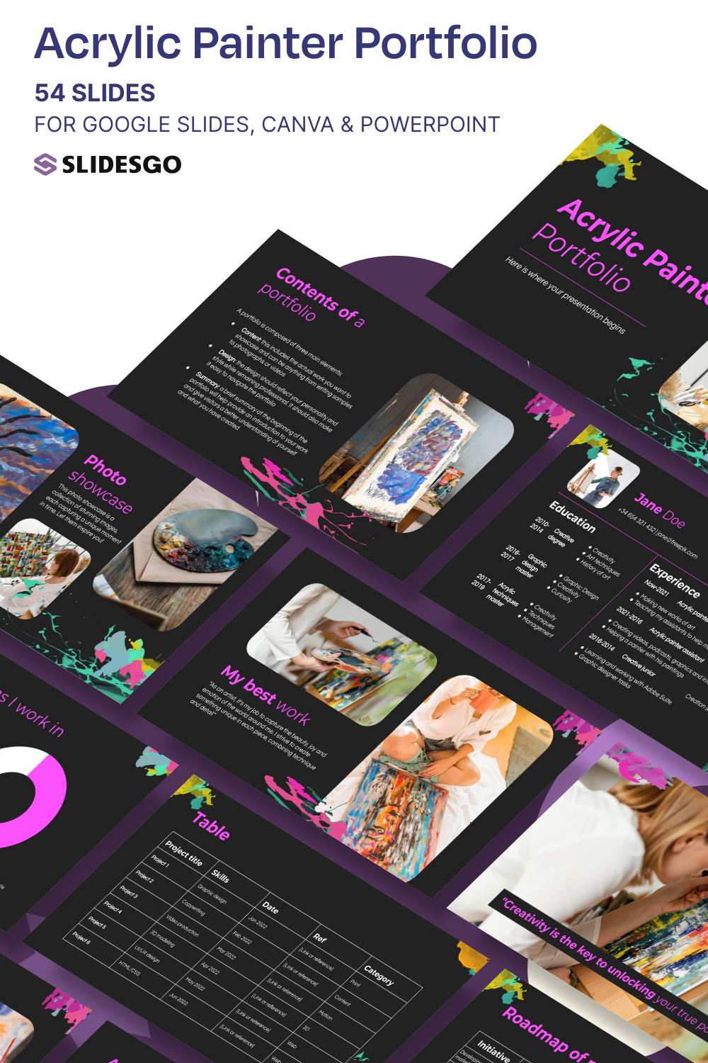 Acrylic Painter Portfolio Presentation