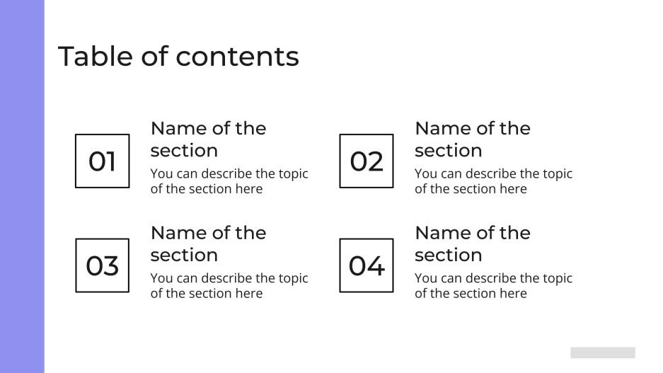 Minimal Charm Presentation