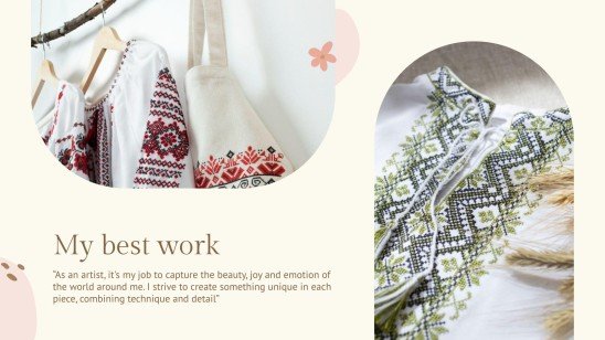 Bead Embroidery Portfolio Presentation