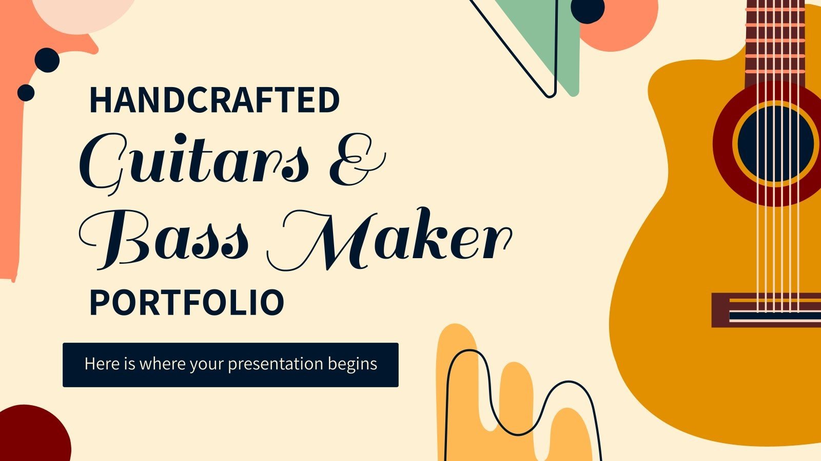 Handcrafted Guitars & Bass Maker Portfolio Presentation
