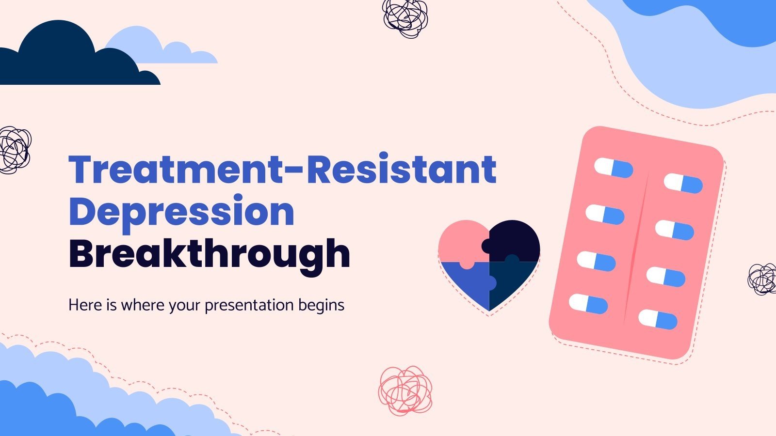 Google Slides & PPT Vorlagen zum Thema Depression