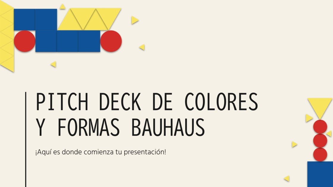 Bauhaus Colors & Shapes Pitch Deck Presentation