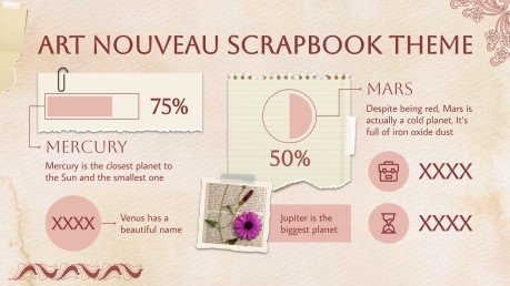 Art Nouveau Scrapbook Theme Infographics Presentation