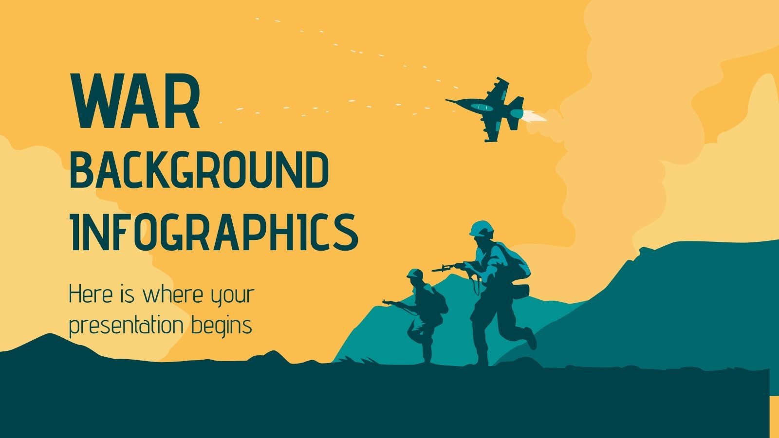 War Background Infographics Template