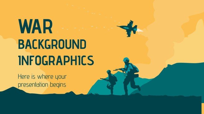 War Background Infographics Template