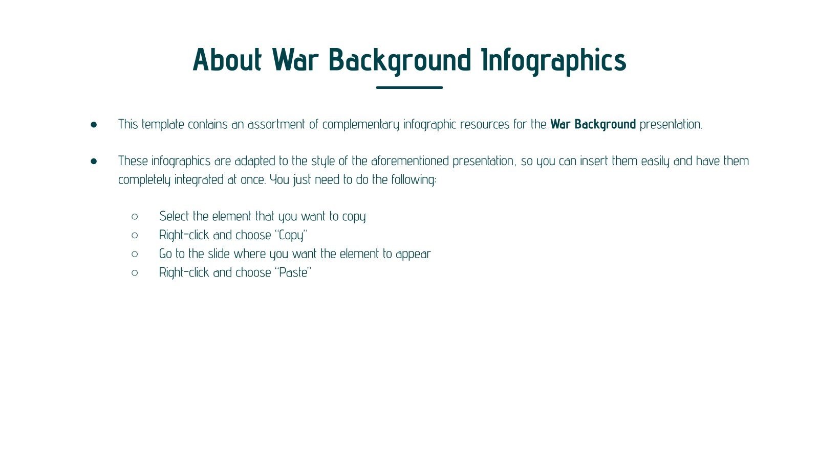 War Background Infographics Template