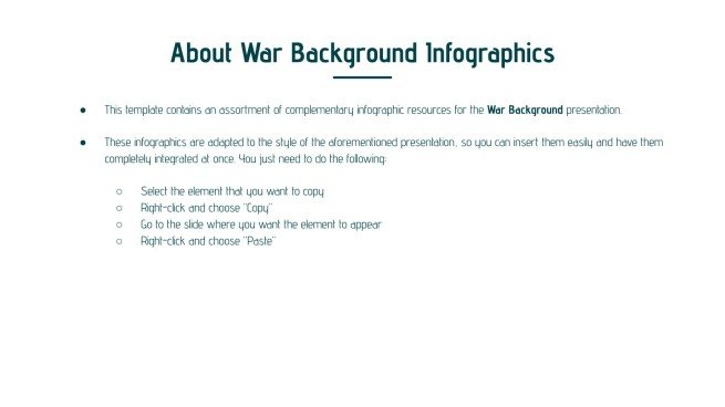 War Background Infographics Template