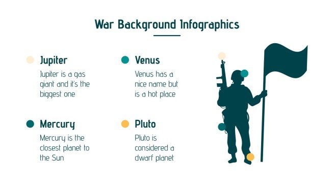 War Background Infographics Template