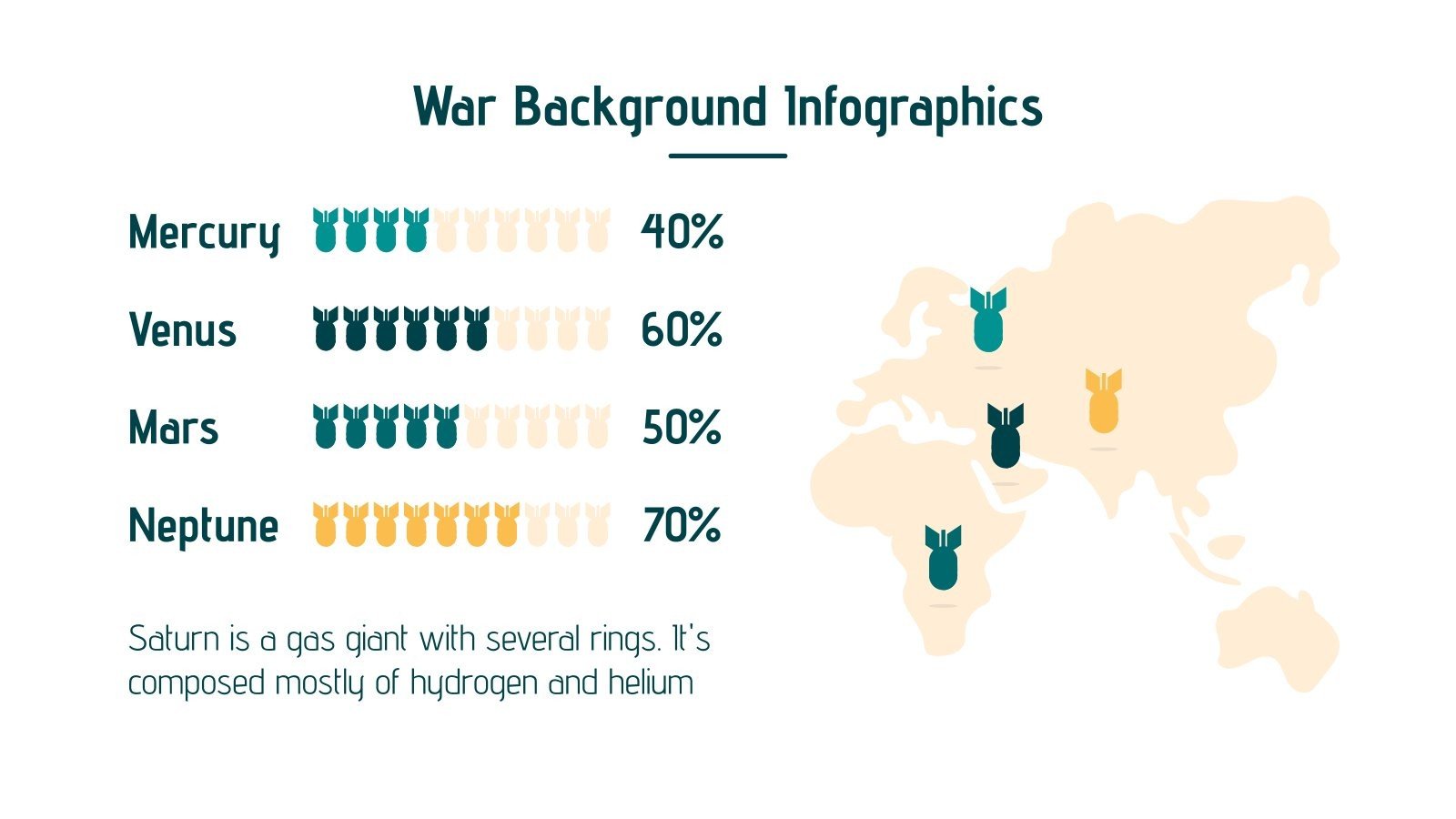 War Background Infographics Template