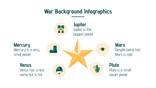 War Background Infographics Template