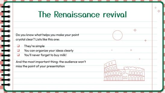 Italian Art Notebook Lesson for College Presentation