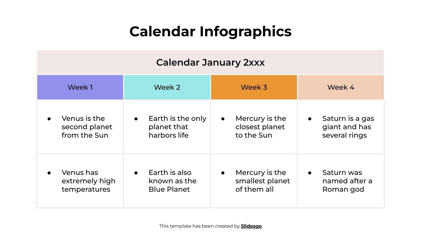 Calendar Infographics Presentation