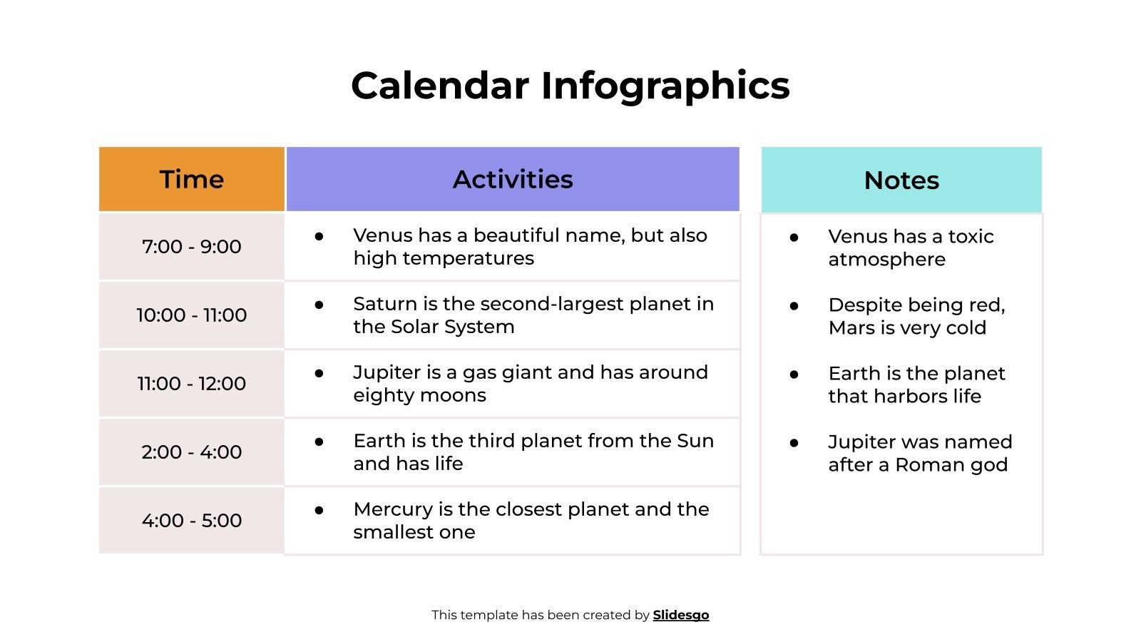 Calendar Infographics Presentation