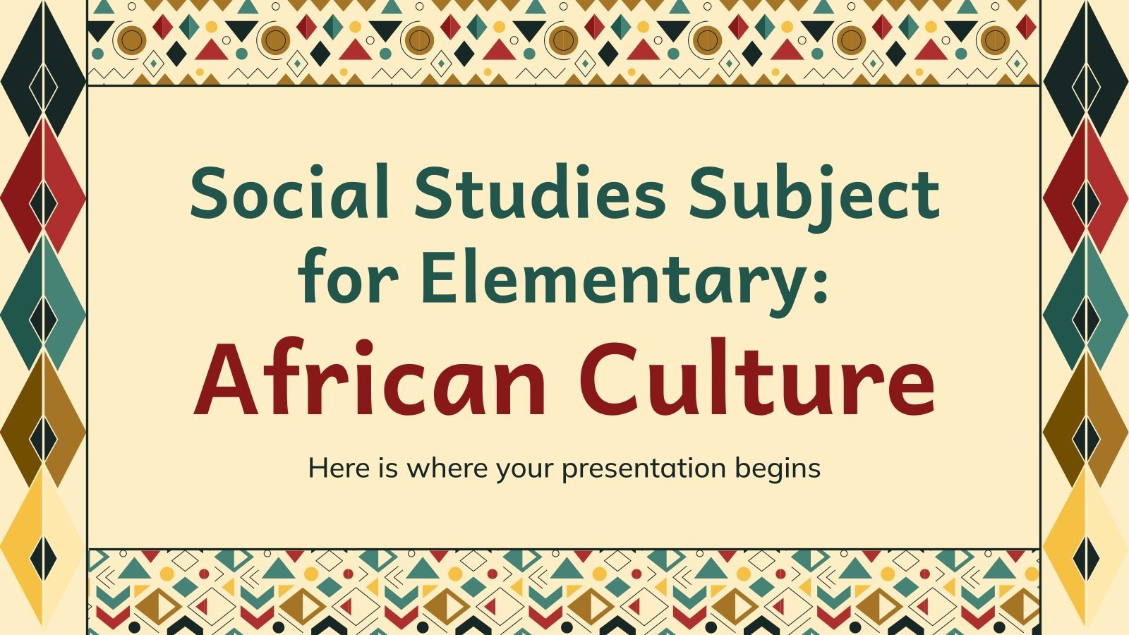 Modelos grátis sobre África do Google Slides e PowerPoint