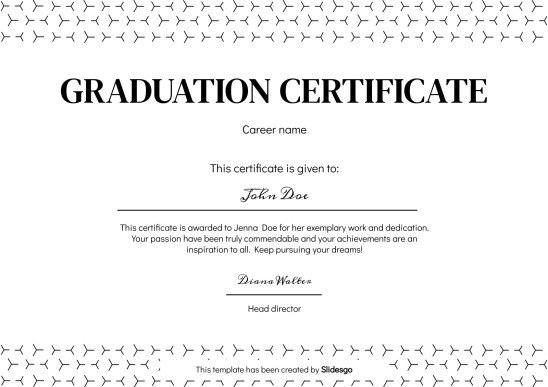 Elegant Graduation Certificate Template Presentation