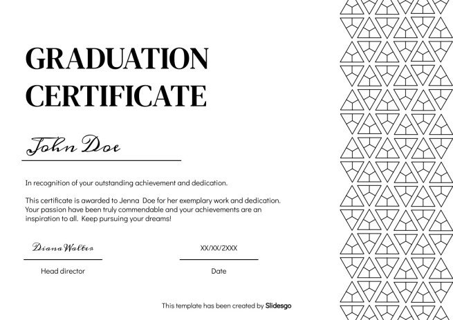 Elegant Graduation Certificate Template Presentation