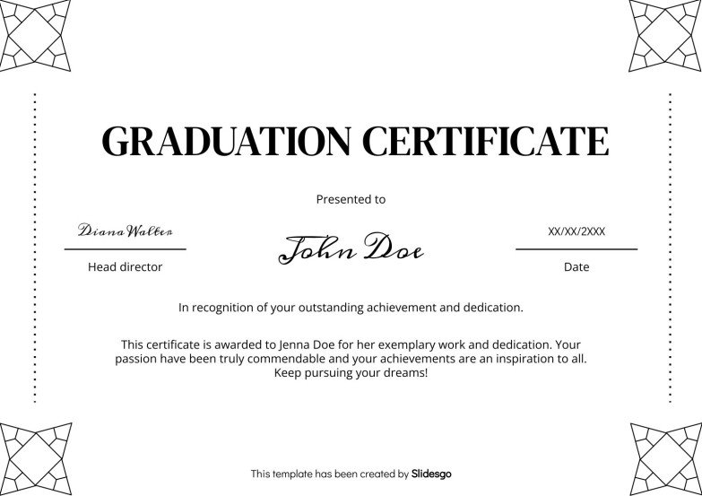 Elegant Graduation Certificate Template Presentation