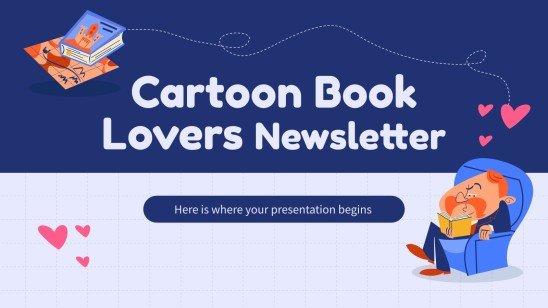 Cartoon Book Lovers Newsletter Presentation