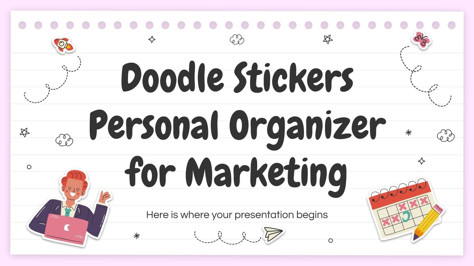 Cute Axolote Personal Organizer Google Slides and PowerPoint Template