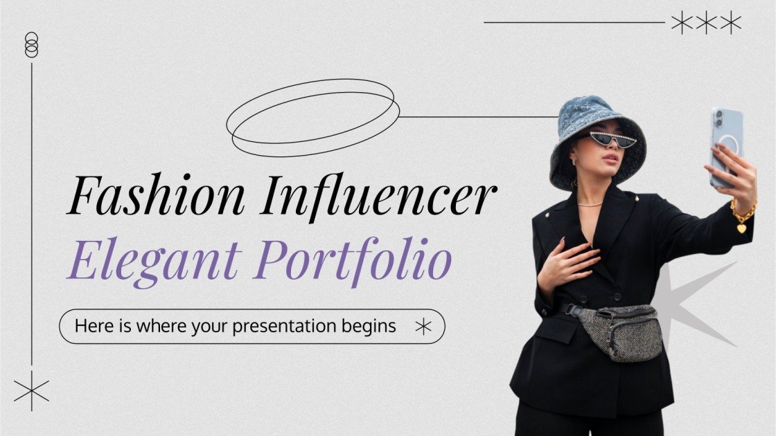 Fashion Influencer Elegant Portfolio Presentation
