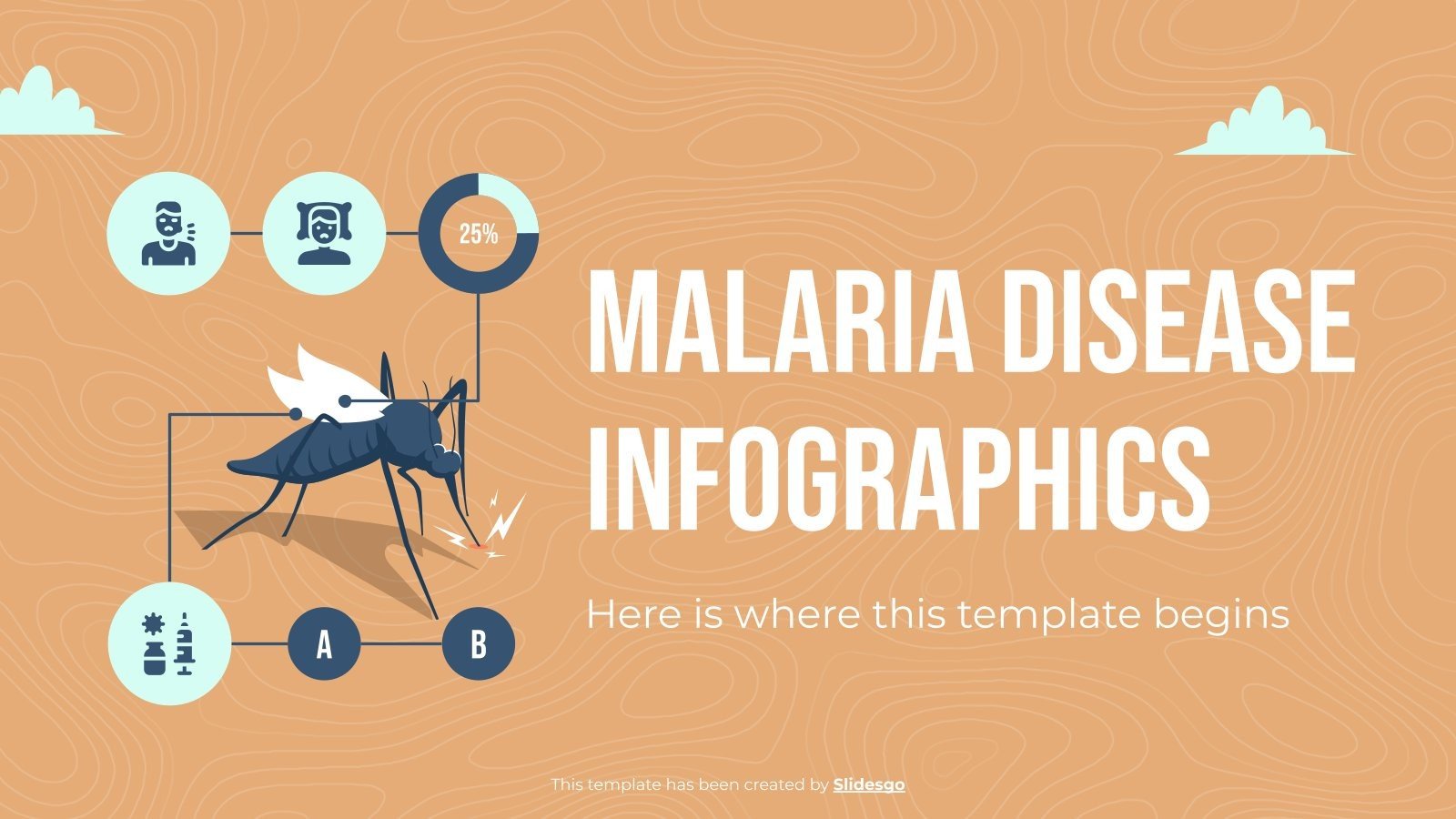 Plantilla Diapositivas sobre la malaria - infografías