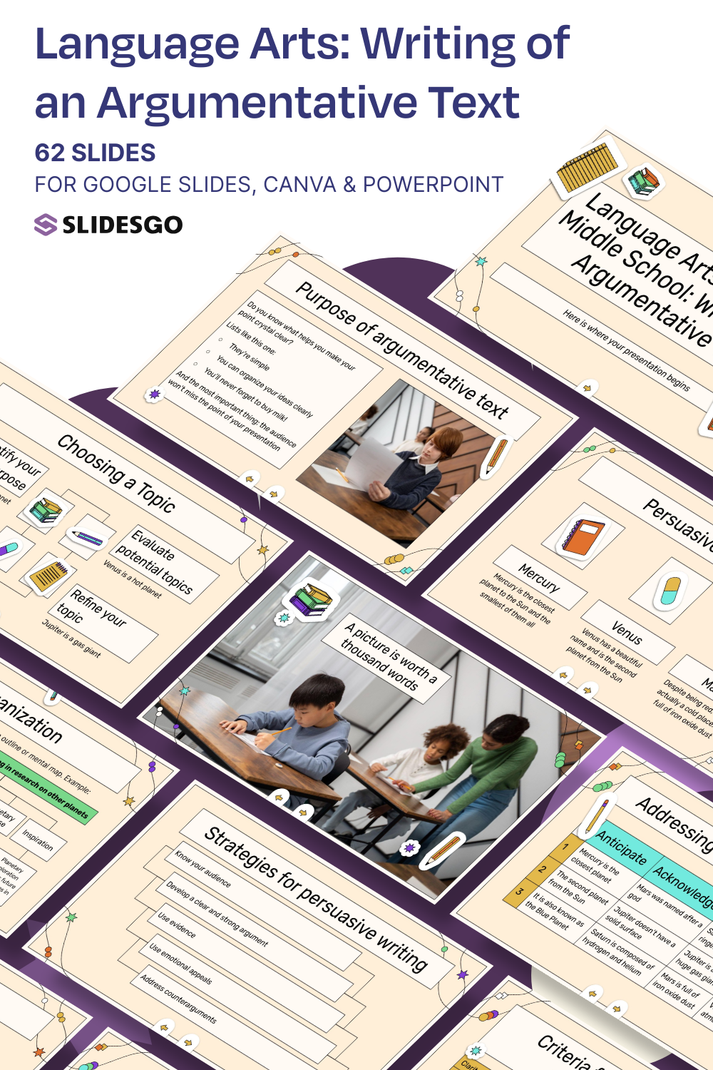 Language Arts Subject: Writing of an Argumentative Text