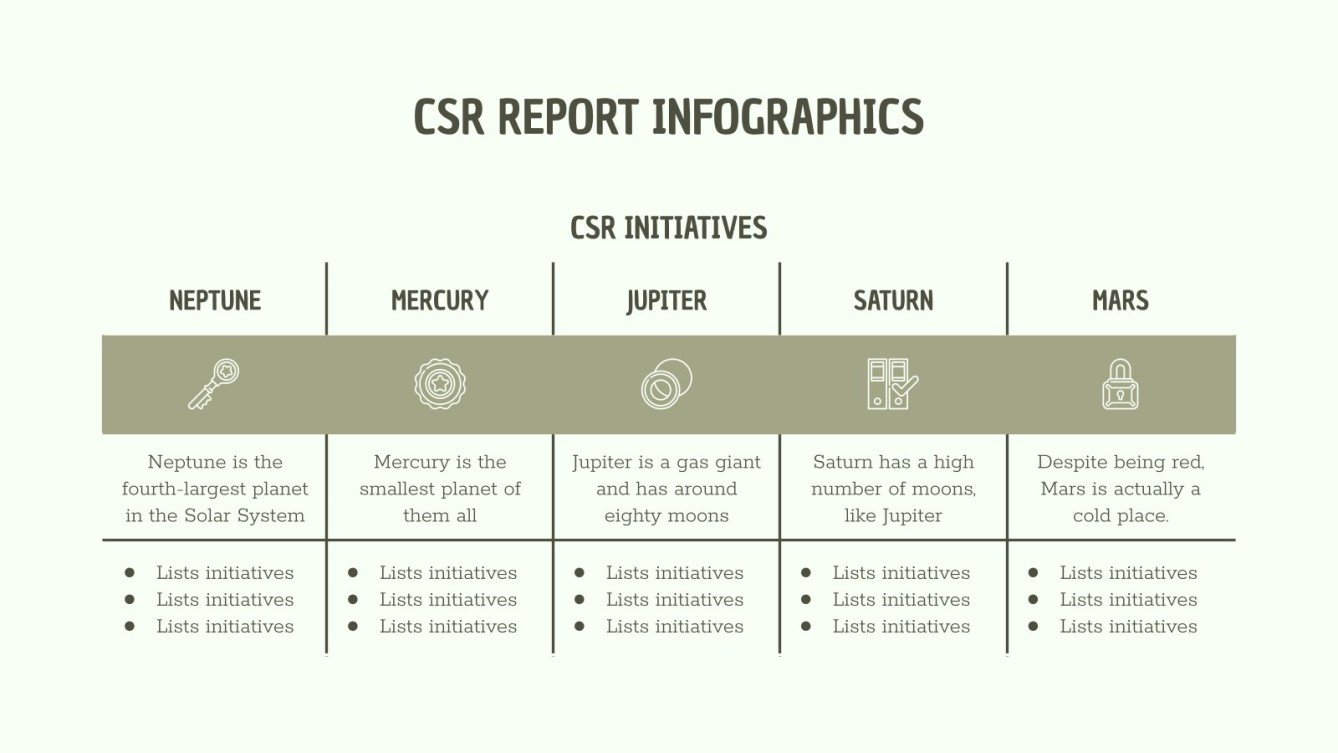 CSR Report Infographics Presentation