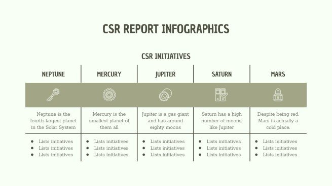 CSR Report Infographics Presentation