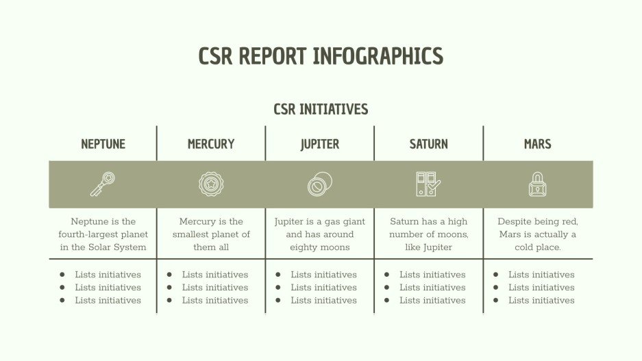CSR Report Infographics Presentation